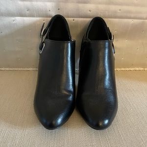 Impo | Shoes | Impo Black Leather Suede Heels | Poshmark